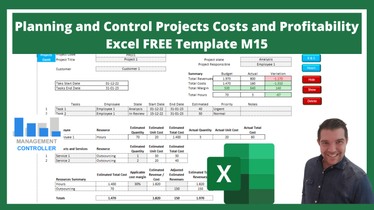 Planning and Control Projects Costs and Profitability Excel FREE ...